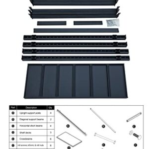 BIBKOK 3-Tier Industrial Shelving Rack, Heavy Duty Workshop Storage Rack, Adjustable Metal Garage Shelf,1500lbs Capacity for Warehouse Basement Storeroom Supermarket