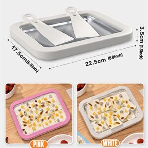 Ice Cream Roll Maker Rolled Ice Cream Machine, Sweet Spot Pan for Making Soft Serve Ice Cream Slushies Frozen Yogurt Sorbet Gelato Rolled Ice Cream