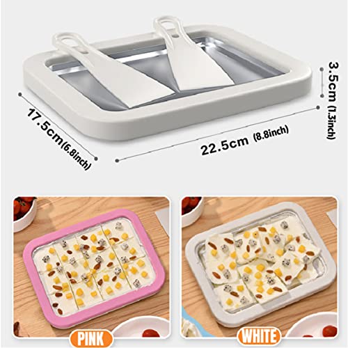 Ice Cream Roll Maker Rolled Ice Cream Machine, Sweet Spot Pan for Making Soft Serve Ice Cream Slushies Frozen Yogurt Sorbet Gelato Rolled Ice Cream