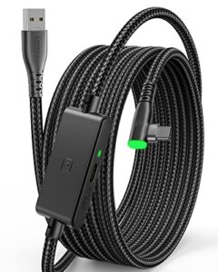 iniu link cable, [16ft 5m] vr cable compatible with meta oculus quest 2 pico accessories and gaming pc steam vr, usb 3.0 5gbps data transfer type c cable, separate usb c charging port for vr headset