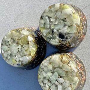 Jade Mix Single Crystal Small Tower Buster Orgone Generator Energy Accumulator PERFECT GIFTING TOOL!!!! Made using Advance Harmonics Orgonite Many Beautiful Ingredients! (Jade Mix)