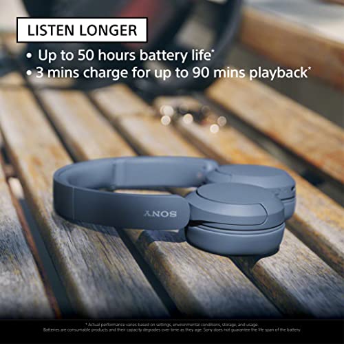 Sony WH-CH520 Wireless Headphones Bluetooth On-Ear Headset with Microphone, Black New