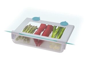 joseph joseph fridgestore under-shelf storage drawer, one size, clear/blue