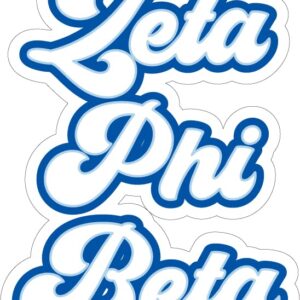 Sorority Shop Zeta Phi Beta Car Magnet - Set of 2 Removable No Residue All Weather Magnets for Sorority