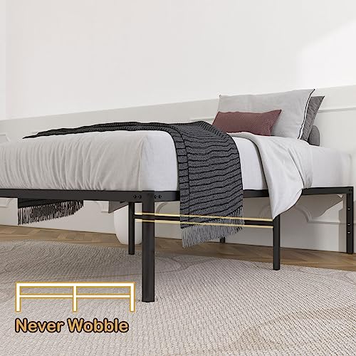 FALOIC Twin Bed Frames with Wide Wood Slats,16 Inch Metal Platform Bed Frame No Box Spring Needed,Easy Assemble/Noise Free…