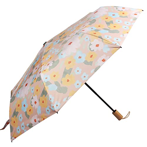 LITAITAI UV Protection Umbrella,Travel Sun Rain Umbrella,Compact UV Umbrella for Sun and Rain,Lightweight & Portable,Windproof Parasol Umbrella UV Protection for Women and Men (Daisy)