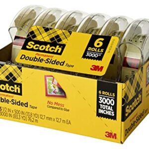 Scotch Thermal Laminating Pouches, 200- Count-Pack of 1, 8.9 x 11.4 Inches, Letter Size Sheets, Clear, 3-Mil (TP3854-200) & Scotch Thermal Laminating Pouches(TP3854-100) & Scotch Double Sided Tape