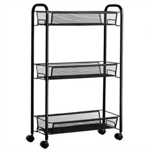 bhvxw trolley rack movable 3-tier floor-standing vegetable basket rack with wheels