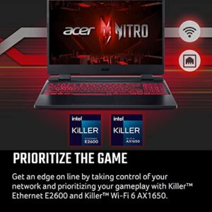 Acer Nitro 5 AN515-58-57Y8 Gaming Laptop | Intel Core i5-12500H | NVIDIA GeForce RTX 3050 Ti Laptop GPU | 15.6" FHD 144Hz IPS Display | 16GB DDR4 | 512GB Gen 4 SSD | Killer Wi-Fi 6 | Backlit Keyboard