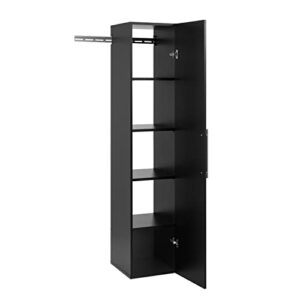 Prepac HangUps 15 in Narrow Garage Storage Cabinet, W x 72" H x 16" D, Black