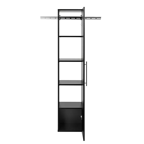 Prepac HangUps 15 in Narrow Garage Storage Cabinet, W x 72" H x 16" D, Black