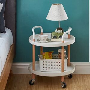 bhvxw 3 tier storage rack kitchen foldable trolley vegetable floor rack wheels (color : e, size : 51cm*48cm)