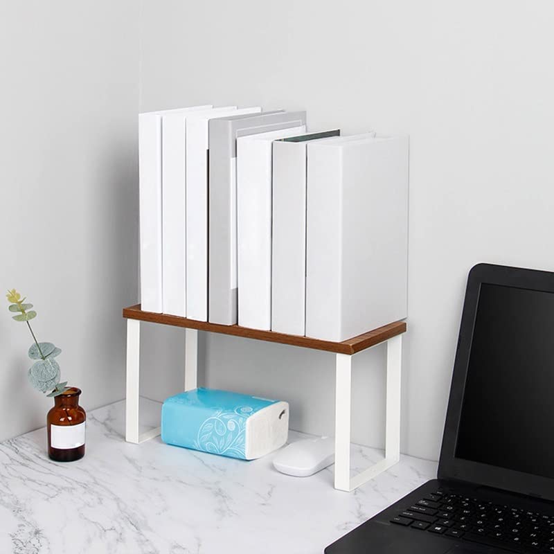 TJLSS Wooden Storage Racks Finishing Shelf Bookshelf Desktop Shelf for Toilet Home