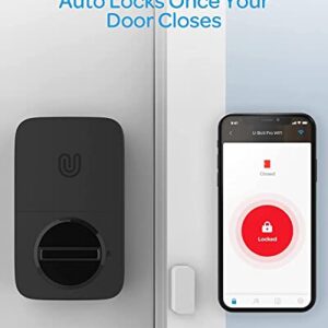 ULTRALOQ U-Bolt Pro WiFi Smart Lock with Door Sensor, 6-in-1 Keyless Entry Door Lock with Built-in WiFi, Fingerprint ID, Smartphone, Auto Unlock, WiFi Door Lock, WiFi Deadbolt, ANSI Grade 1 Certified