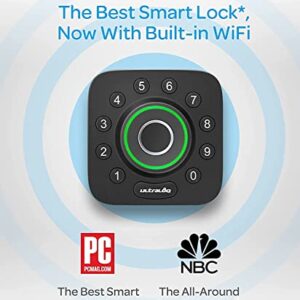 ULTRALOQ U-Bolt Pro WiFi Smart Lock with Door Sensor, 6-in-1 Keyless Entry Door Lock with Built-in WiFi, Fingerprint ID, Smartphone, Auto Unlock, WiFi Door Lock, WiFi Deadbolt, ANSI Grade 1 Certified