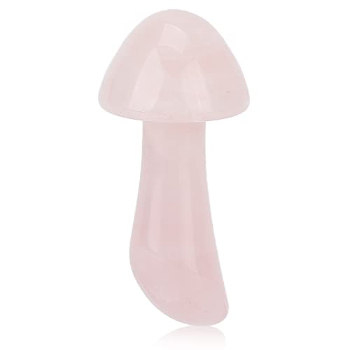 LEYT Mushroom Gua Sha Massage Stones,Versatile Professional Mens Blood Circulation Mushroom Jade Stone Massage Tool for Head (Pink)