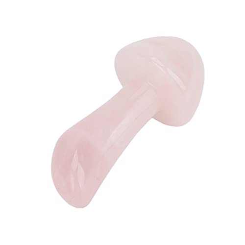 LEYT Mushroom Gua Sha Massage Stones,Versatile Professional Mens Blood Circulation Mushroom Jade Stone Massage Tool for Head (Pink)