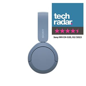 Sony WH-CH520L Wireless Bluetooth Headphones - Up to 50 Hours Battery Life with Quick Charge Function, On-Ear Model - Matte Blue