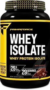 primaforce whey protein isolate powder (chocolate, 2 lbs) - non-gmo, gluten free