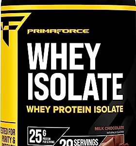 Primaforce Whey Protein Isolate Powder (Chocolate, 2 lbs) - Non-GMO, Gluten Free