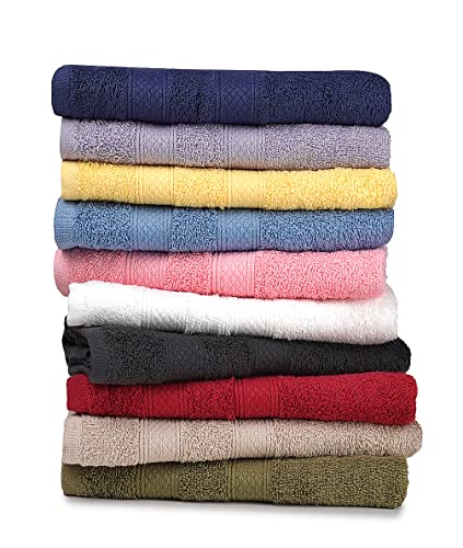 ZUPERIA Classic Hand Towels - 10 Pack - 16" x 28" - Ultra Soft 100% Cotton Large Bathroom Towels, Highly Absorbent Towel for Bathroom, Ideal for Pool, Home, Gym, Spa, Hotel (Assorted)