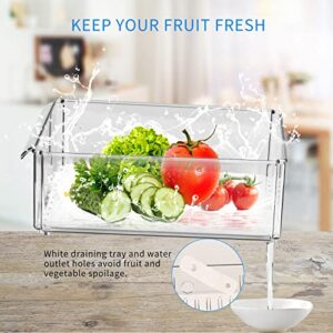 12-pack Stackable Fridge Organizer with 5 liners, Refrigerator Organizer Bins with Lids, Plastic Fridge Organizers and Storage Clear Pantry Organization and Storage Containers for Fruits, Vegetable