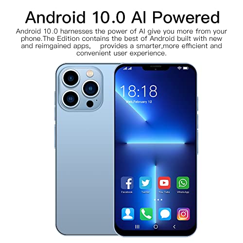 6.7Inch Unlocked Cell Phone Android Phones 2GB +16GB/SD128 GB Straight Talk Phone Dual Sim Boost Mobile Phones Smart Phones Unlocked New for Android10.0 (Gold)