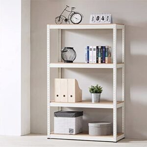 storage shelves - 4 tier adjustable garage storage shelving, heavy duty metal storage utility rack shelf unit for warehouse pantry closet kitchen, 23.6" x 15.7" x 47.2", white