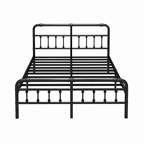 Hearicx Queen Bed Frame with Headboard & Footboard - Easy Assembly Heavy Duty Metal Platform with Premium Steel Slat Support，No Box Spring Needed，Noise-Free，12-Inch Under Bed Storage