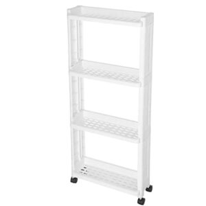 liruxun kitchen shelf organizer wheels trolley bathroom gap storage rack sundries storage rack pulley living room ( color : e , size : 1pcs )