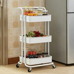 liruxun kitchen storage rack living room bathroom office rack trolley food clothes storage box 3 tiers (color : e, size : 86cm*42cm)