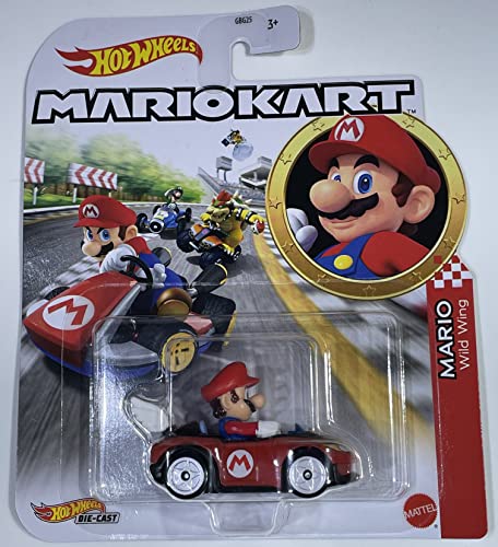 Hot Wheels - Mario Kart - Mario - Wild Wing - 2023 - Mint/NrMint Ships Bubble Wrapped in a Box