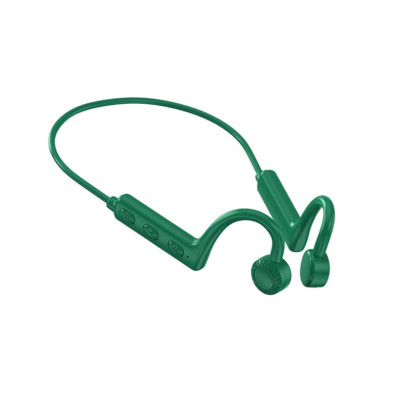 TEDATATA New Sports Bone Conduction Bluetooth Headset Sound Guide Listening to Songs not in Ear Music Driving Listening to Books Running for Women(Green)