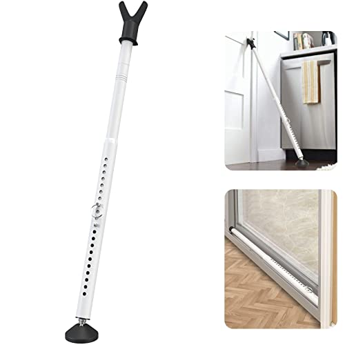 YeYeBest Sliding Door Security Bar & Door/Window Lock Security Door 1 Pack Stop Home Security Bar 28-45Inch Door Jam Adjustable from Inside for Apartment Bedroom Bottom of Door Heavy Duty Interior