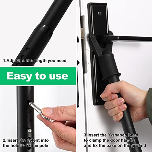 Door Security Bar Door Stopper Security Bar Sliding Glass Door Lock Window Security Bars Heavy-Duty Door Jammer Keep Your Home Safe from Intruders,Black 1Pack