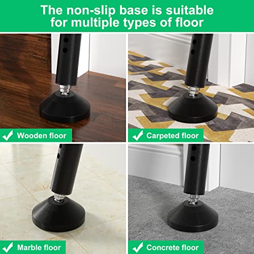 Door Security Bar Door Stopper Security Bar Sliding Glass Door Lock Window Security Bars Heavy-Duty Door Jammer Keep Your Home Safe from Intruders,Black 1Pack