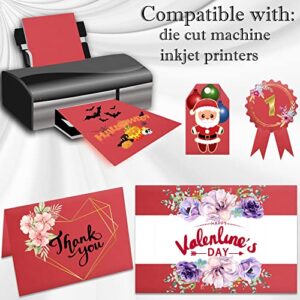 Gondiane 24 sheets Red Cardstock Paper 8.5 x 11 Inches for DIY Cards, Invitations, Scrapbooking and Other Crafts(250gsm/92lb)