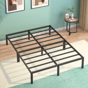 FEMOND Queen Bed Frame, 14 Inch Metal Bed Frame Platform with Storage, Noise Free, Heavy Duty Steel, No Box Spring Needed, Anti-Slip, Easy Assembly (Max Load: 2500lb)