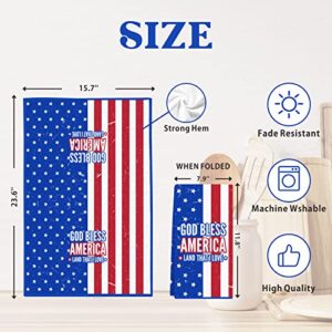 4th of July Decorations, Fourth of July Kitchen Towels, Patriotic Memorial Day Dish Towel, July 4th Kitchen Decor, Independence Day Home Party Decoration, American Flag Stars Bathroom Hand Towels