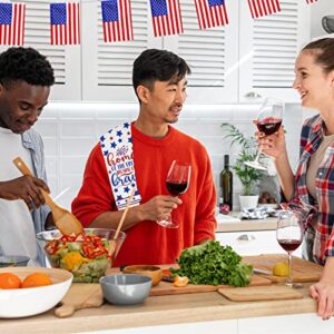 4th of July Decorations, Fourth of July Kitchen Towels, Patriotic Memorial Day Dish Towel, July 4th Kitchen Decor, Independence Day Home Party Decoration, American Flag Stars Bathroom Hand Towels