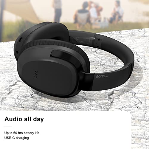 Eonome-Active-Noise-Cancelling-Headphones - S3 ANC Headphones - Hybrid Wireless Over-Ear Bluetooth Headphones with Mic,Multiple Modes,40H Playtime,Comfortable Protein Earcups(Black)