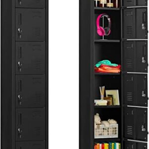 Atripark Metal Locker for Office Storage Locker Employees Locker for School Gym Lockers Corridor Locker 6 Tier 6 Door