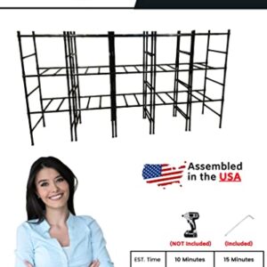 ADAPTASTACK CORE - Tote Storage Shelving System That Adapts to Any Space - Adjustable Garage Shelving Rack Solution - Heavy Duty Steel Shelf Design Holds 250 lbs. per Tote - Easily Organize Large Bins