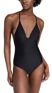 jade swim women's all in one piece, black, m