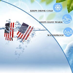 Cooler Sleeve for Cans 25pcs USA Flag Can Coolers Bulk Neoprene Can Cooler 12 Oz