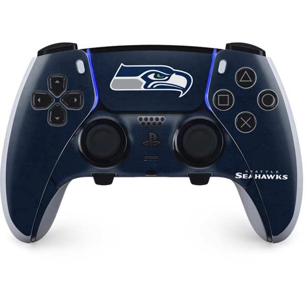 Skinit Gaming Decal Skin Compatible with PS5 DualSense Edge Pro Controller - Officially Licensed NFL Seattle Seahawks Distressed Design