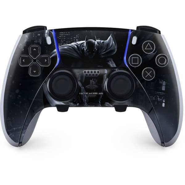 Skinit Gaming Decal Skin Compatible with PS5 DualSense Edge Pro Controller - Officially Licensed Warner Bros Batman Smoke Design