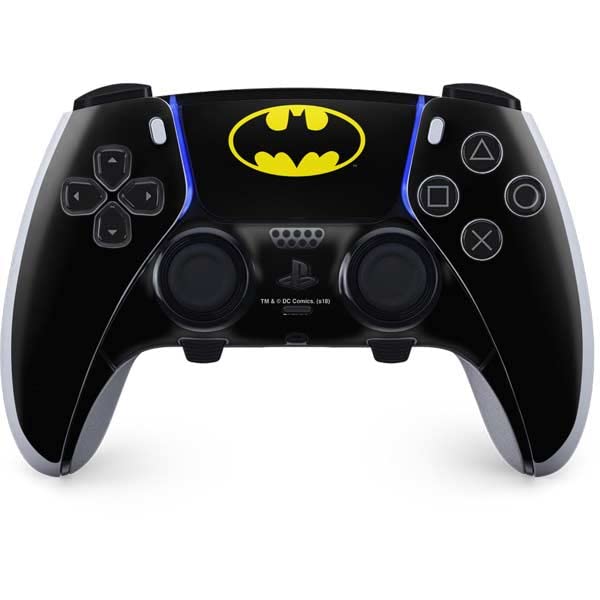 Skinit Gaming Decal Skin Compatible with PS5 DualSense Edge Pro Controller - Officially Licensed Warner Bros Batman Official Logo Design