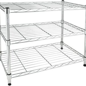 PRODCA Simple Deluxe Heavy Duty 3-Shelf Shelving Unit, 24" D x 14" W x 20" H, 3 Tier