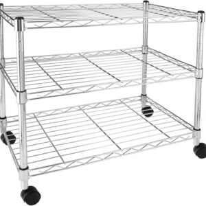 PRODCA Simple Deluxe Heavy Duty 3-Shelf Shelving Unit, 24" D x 14" W x 20" H, 3 Tier